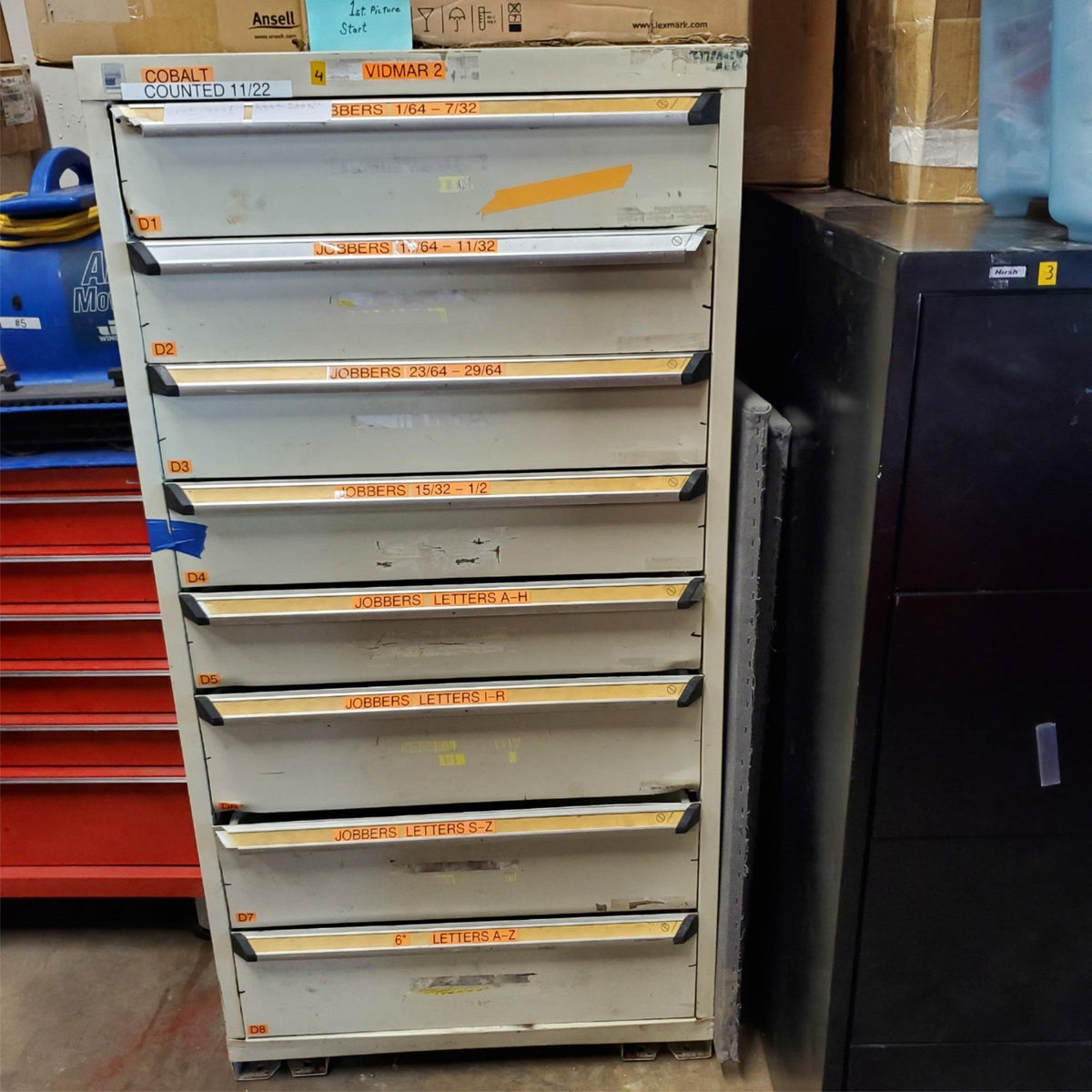 STANLEY VIDMAR 8 Drawer Tool Box Cabinet (3) – TexasConsignmentShop