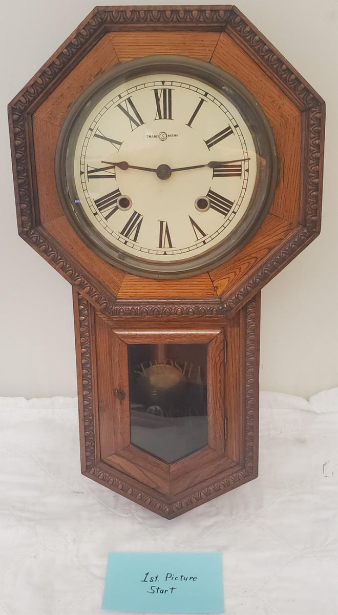 Antique Working 1920's SEIKOSHA Japan Octagon Drop School Regulator Wa ...