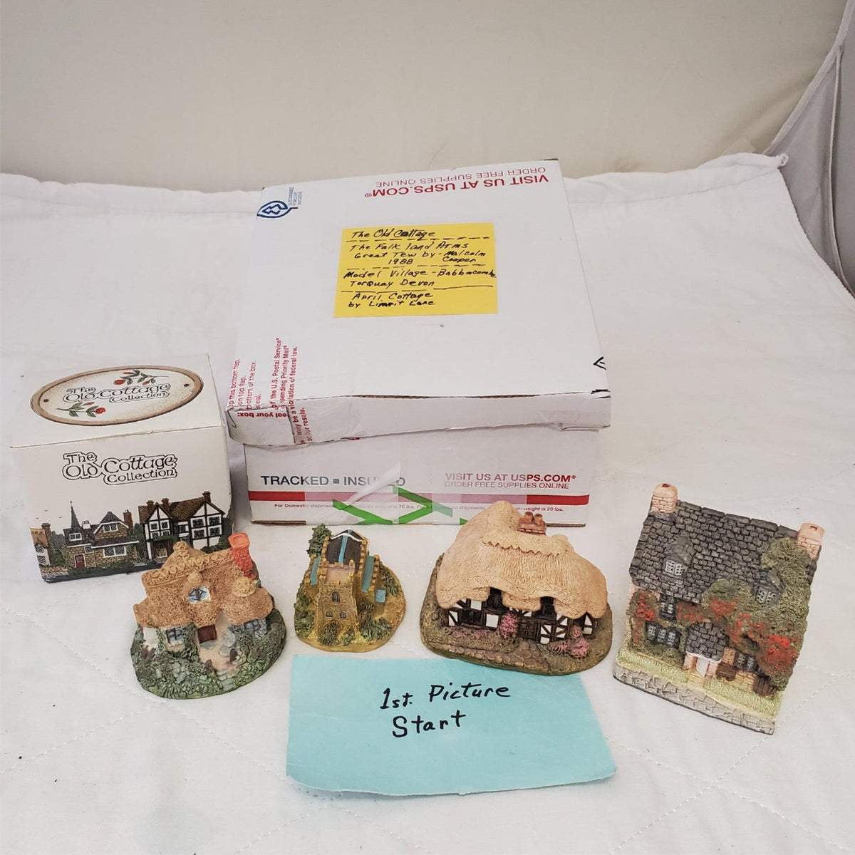 Lot of 4 April Cottage, Model Village, Malcolm Cooper & Old Cottage Co ...