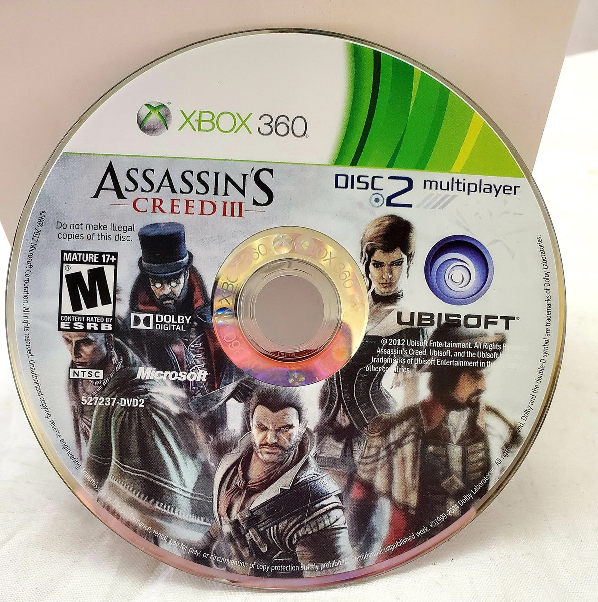 Assassin's Creed III Microsoft Xbox 360 Video Game DISC ONLY ...