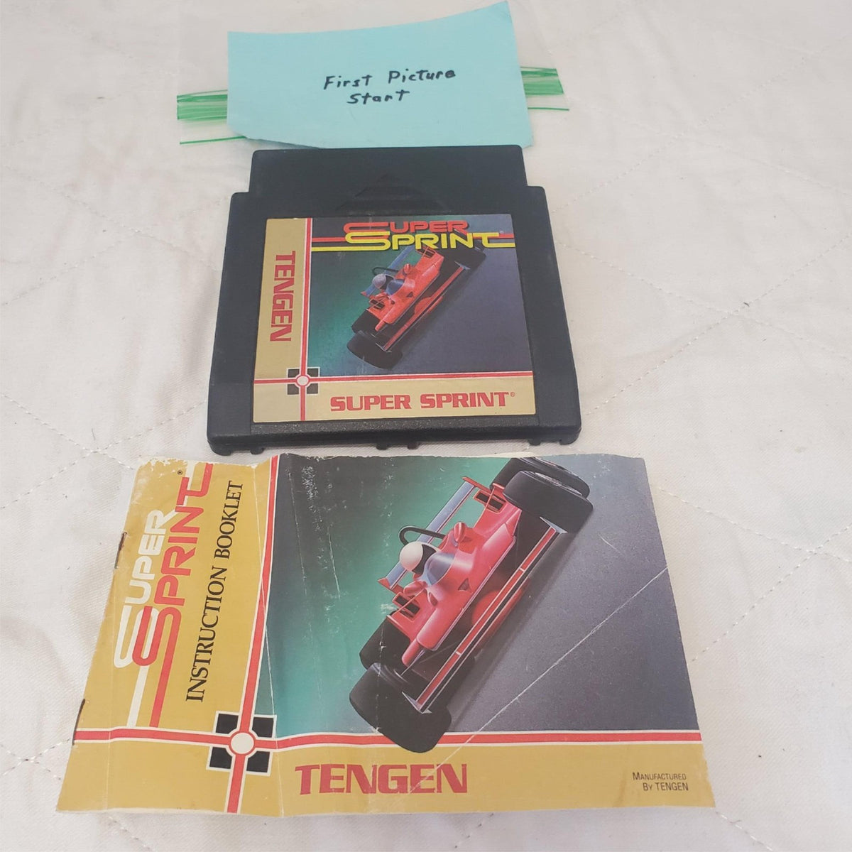 Nintendo NES Super Sprint by Tengen Video Game with Instruction Bookle ...