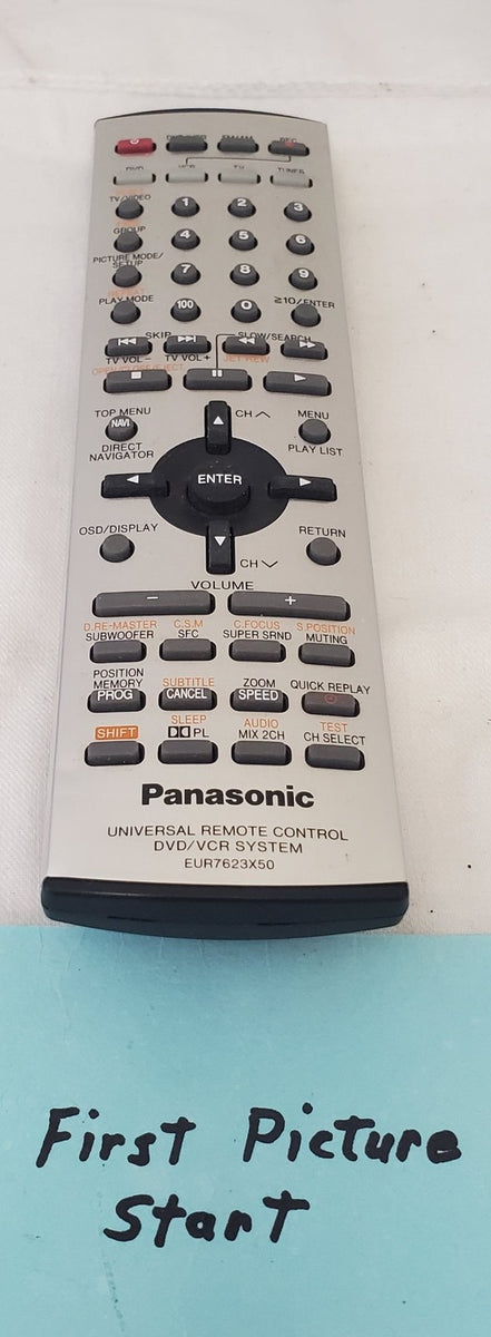 Panasonic EUR7623X50 Universal Remote Control DVD VCR System ...