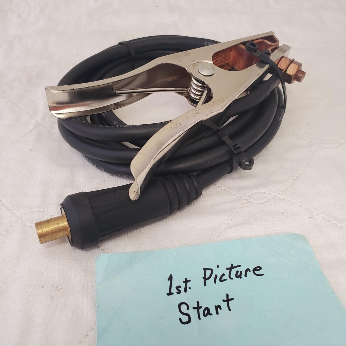 200 Amp Welding Ground Clamp Lead Assembly - Terminal Lug Connector ...